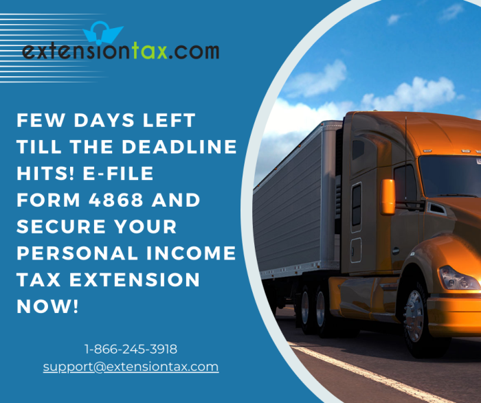 Hurry Up! The Personal Tax Extension Form 4868 is Due on April 15, 2025 ...